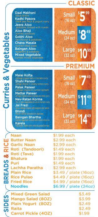 Menu at Brar's - Grand desserts, Brampton