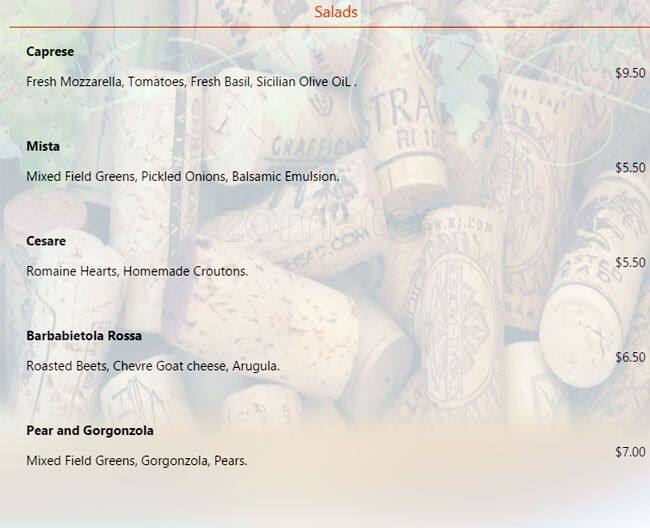 Menu at Marianna Ristorante pub & bar, Renton