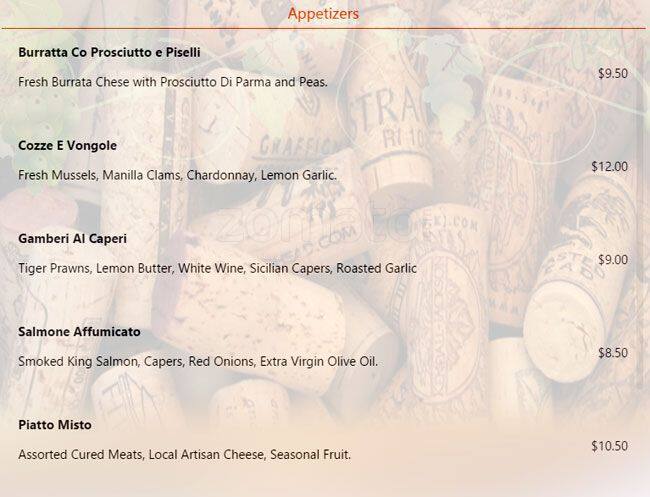 Menu at Marianna Ristorante pub & bar, Renton