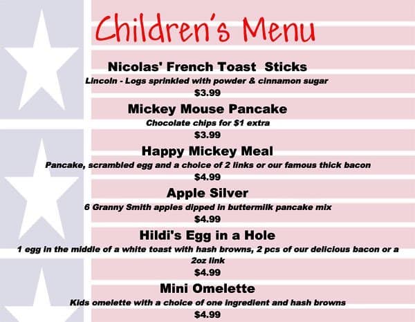 Menu at Burnt Toast Restaurant, Elgin