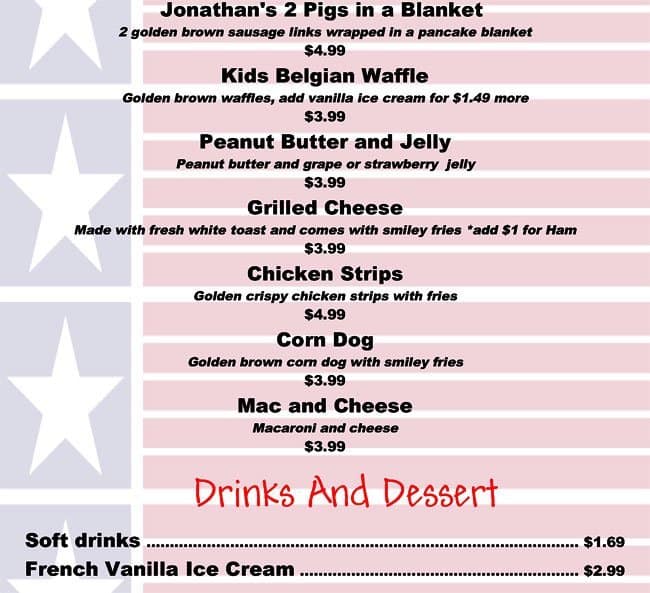 Menu at Burnt Toast Restaurant, Elgin