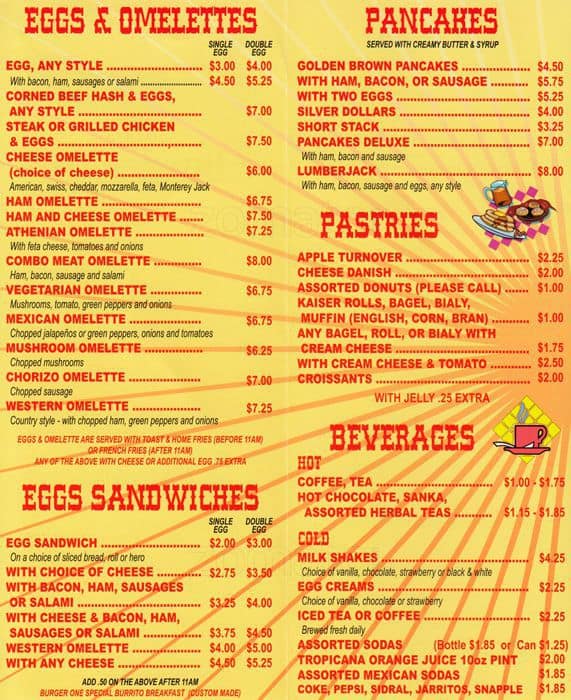 Burger One Menu, Menu for Burger One, Upper East Side, New York City ...