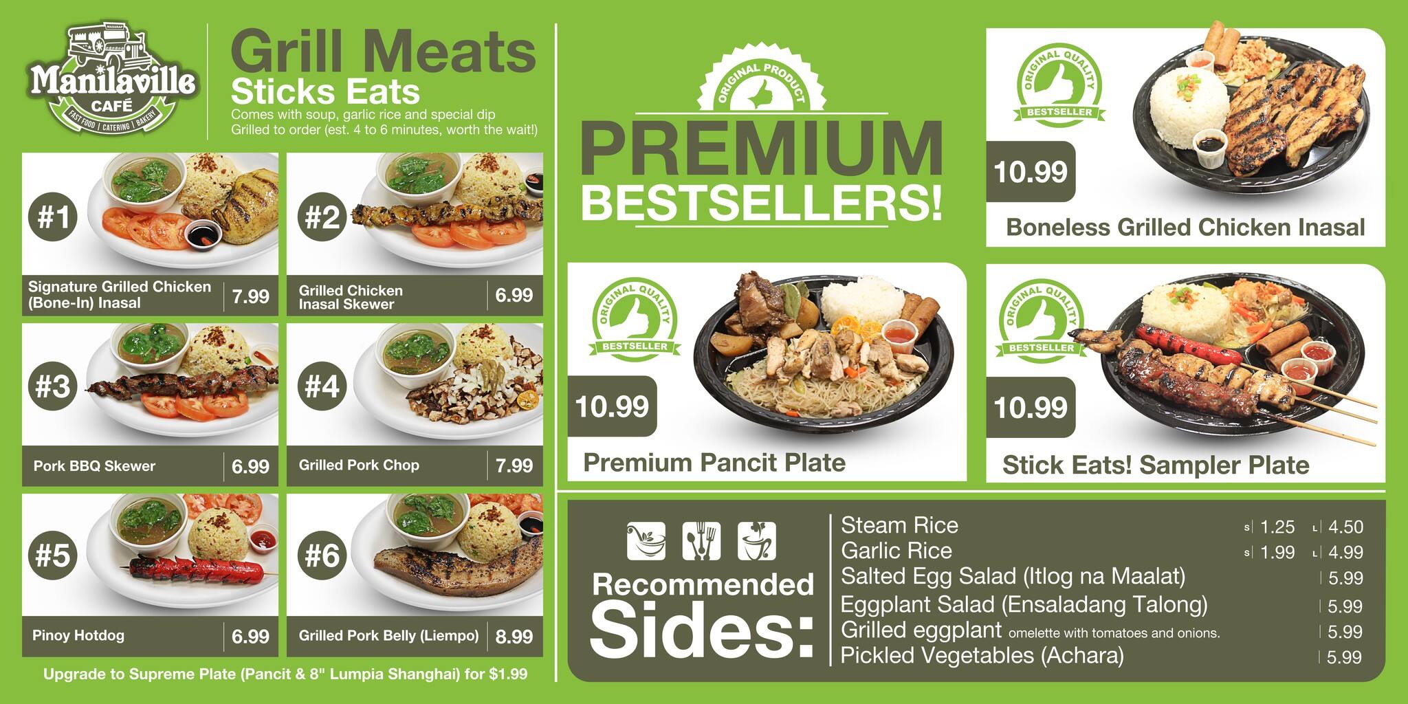 Manilaville Cafe Menu, Menu for Manilaville Cafe, Rancho Cucamonga ...