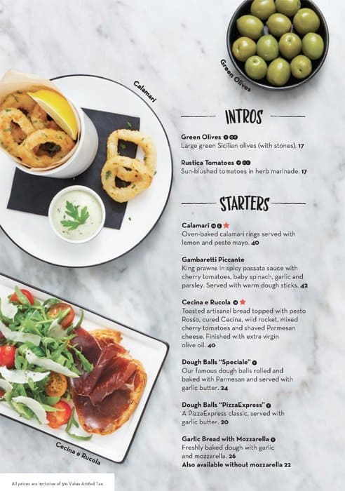 PizzaExpress Menu, Menu for PizzaExpress, Al Reem Island, Abu Dhabi ...