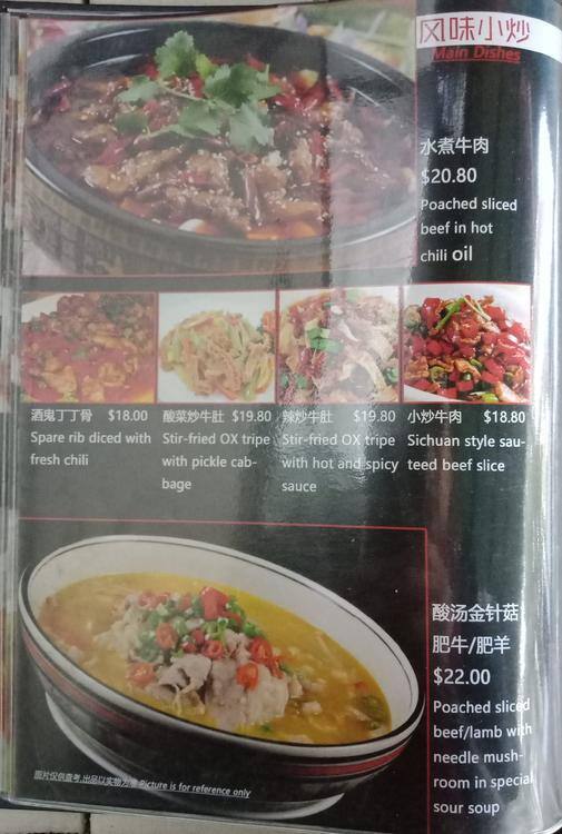 Menu at Yummy Dumpling House restaurant, Auckland