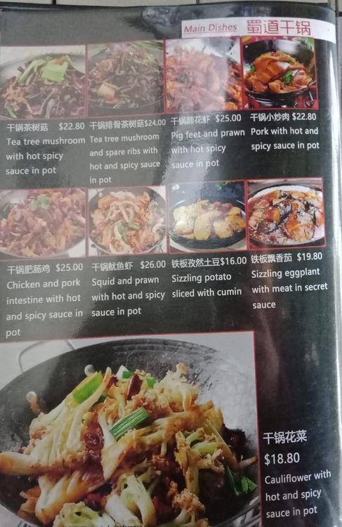 Menu at Yummy Dumpling House restaurant, Auckland