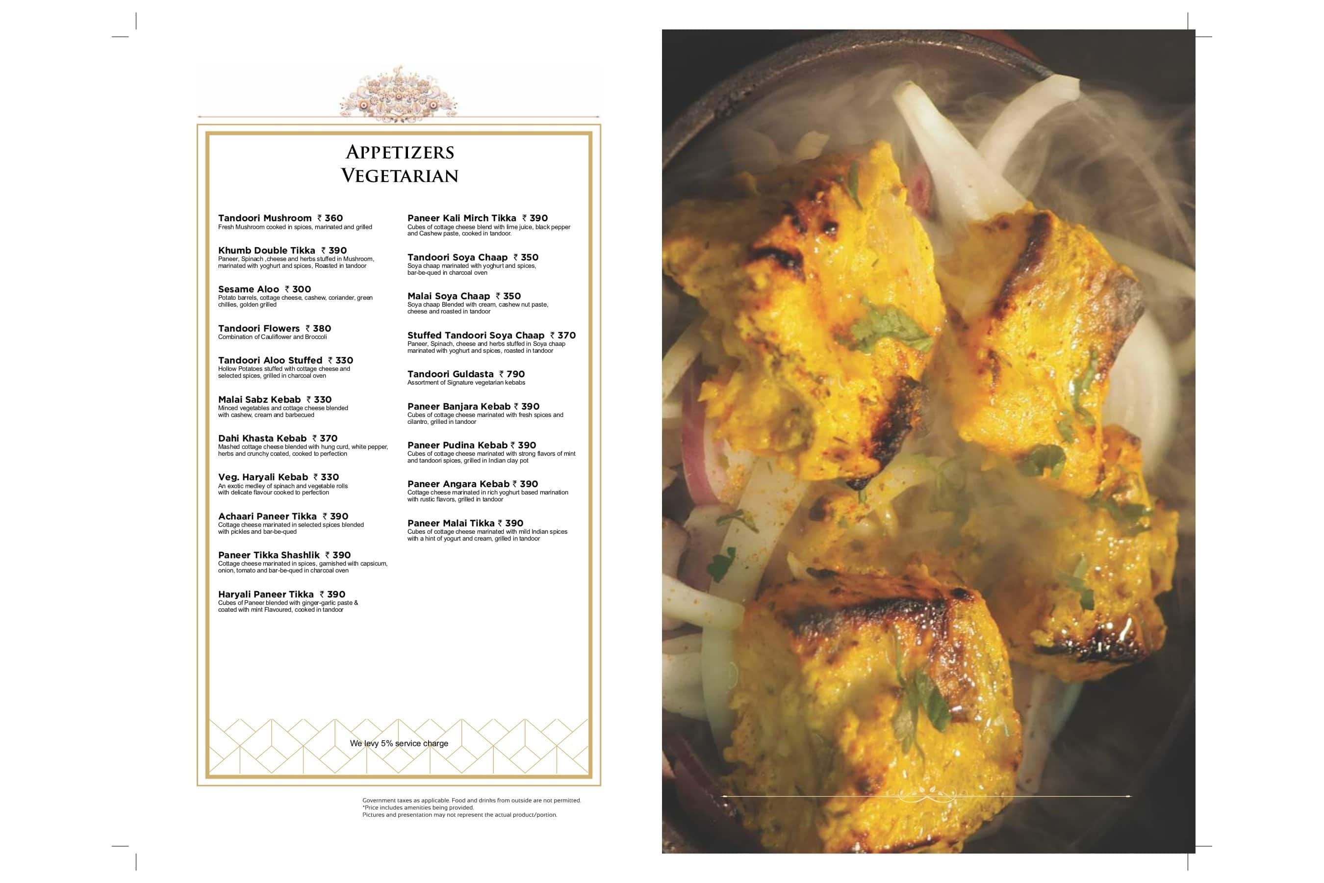 Menu of Moti Mahal Delux, By Pass Road (South), Indore