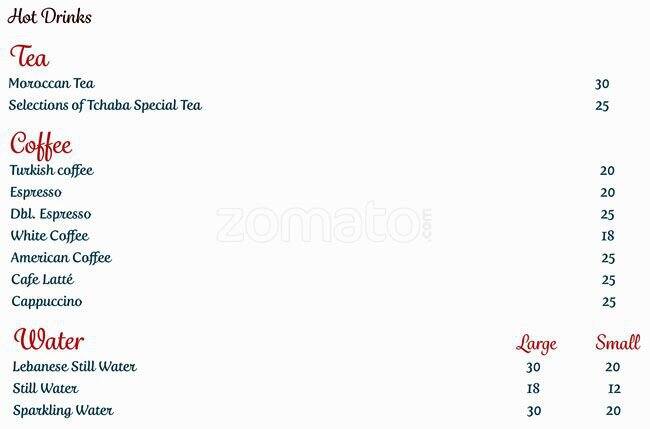 Menu at Lua Restaurant and Lounge at Sofitel Dubai Resort and Spa, Dubai