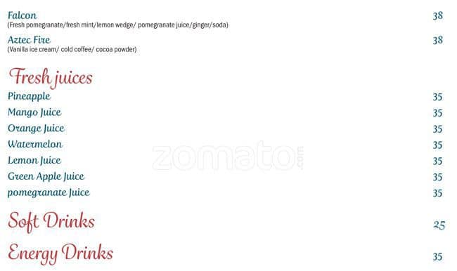 Menu at Lua Restaurant and Lounge at Sofitel Dubai Resort and Spa, Dubai