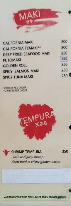 Menu at Sandaya Yakiniku BBQ, Quezon City, L5-L7