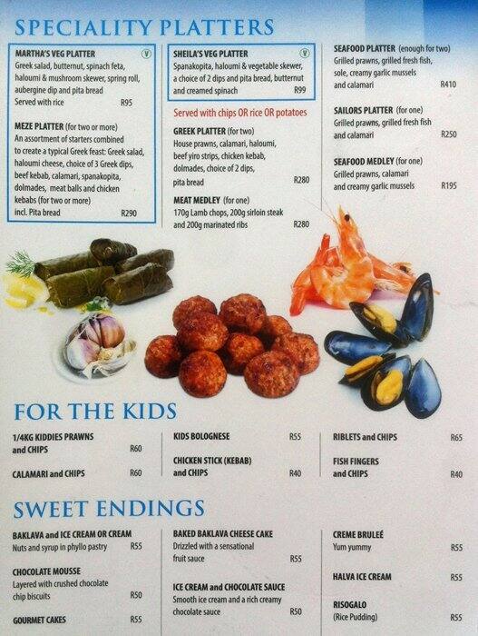 Menu at Babylon Again restaurant, Randburg, Republic Rd