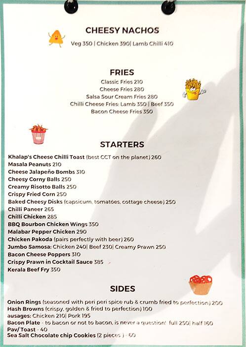 Menu at Where Else Diner & Bar, Pune, Villa #18