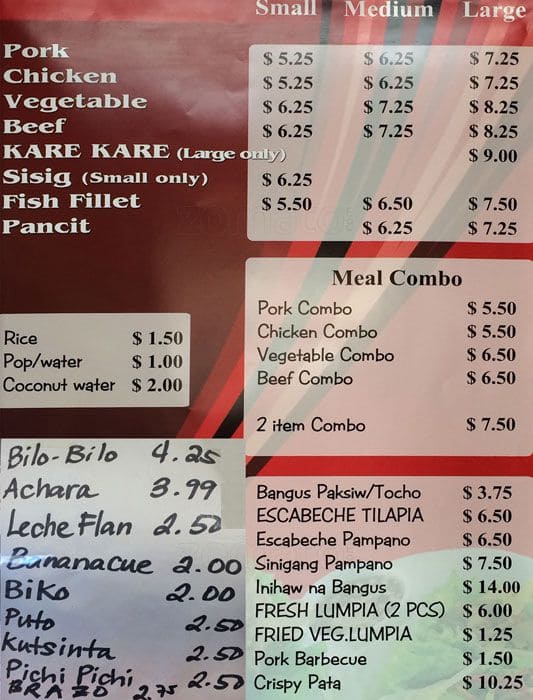 Kusina Menu, Menu for Kusina, Mississauga, Toronto - Urbanspoon/Zomato