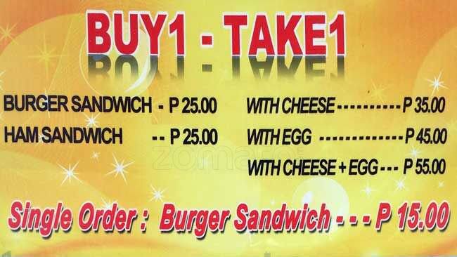 Menu at Burger Time Food Hub restaurant, City of Naga, 6Q55+443