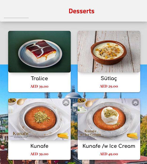 Carta del restaurante The Qasab, Dubai