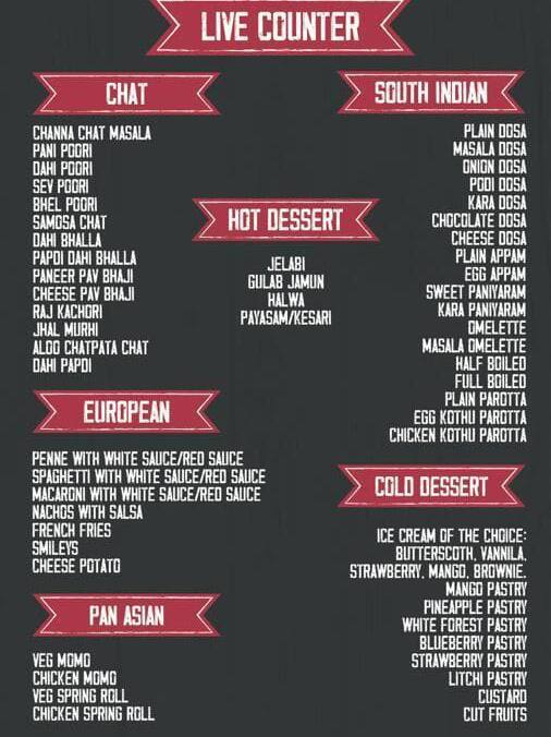 Menu of Moti Mahal Barbecues, Egatoor, Chennai