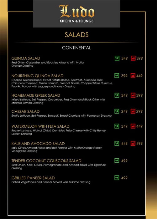 Menu at Ludo Kitchen & Lounge Best Live Music & Lounge Bar in Mira Road ...