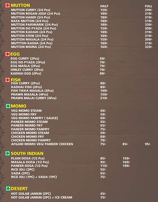 Menu of Oyk Yumms, Khajpura, Patna