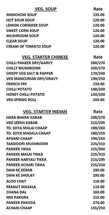 Menu of Kalpna Kitchen & Cafe, Vasundhara, Ghaziabad