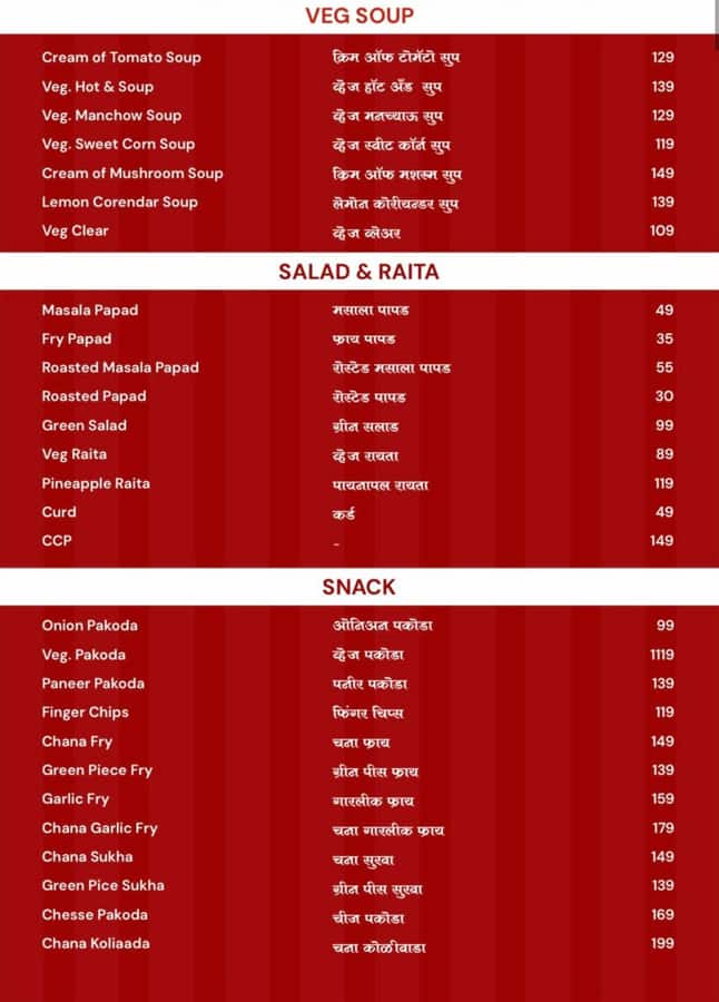 Menu of Resto3 Resto And Bar, Bhosari, Pune