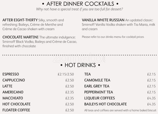 Menu at Miller & Carter Manchester steakhouse, Manchester