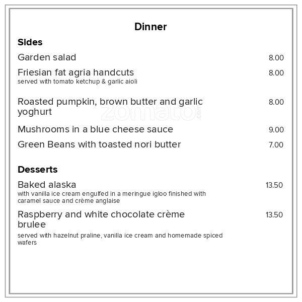 Menu at Gusto Restaurant, Cafe & Bar, New Plymouth