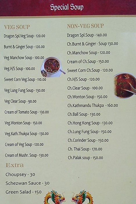 Menu of Dragon Family Restaurant, JM Road, Pune