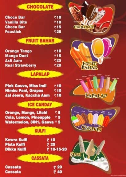 Lotus Ice Cream Menu, Menu for Lotus Ice Cream, Chandigarh Industrial ...