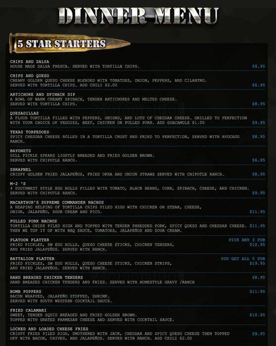 Menu at Bombshells pub & bar, Webster, 803 E Nasa rd 1