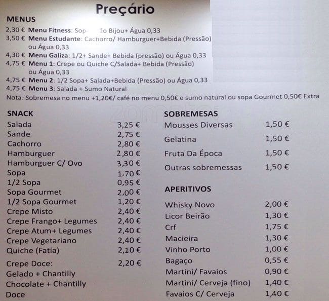 Menu em Pim Pão Pum restaurante, Porto, Rua do Campo Alegre 37