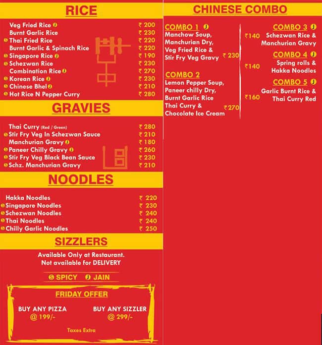 Menu at Go China, Surat, Shop 25
