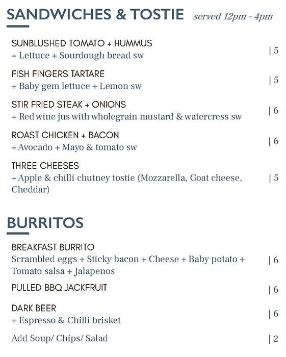 Menu at The Cat & Mutton pub & bar, London