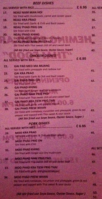 Menu at The Hemingford Arms pub & bar, London