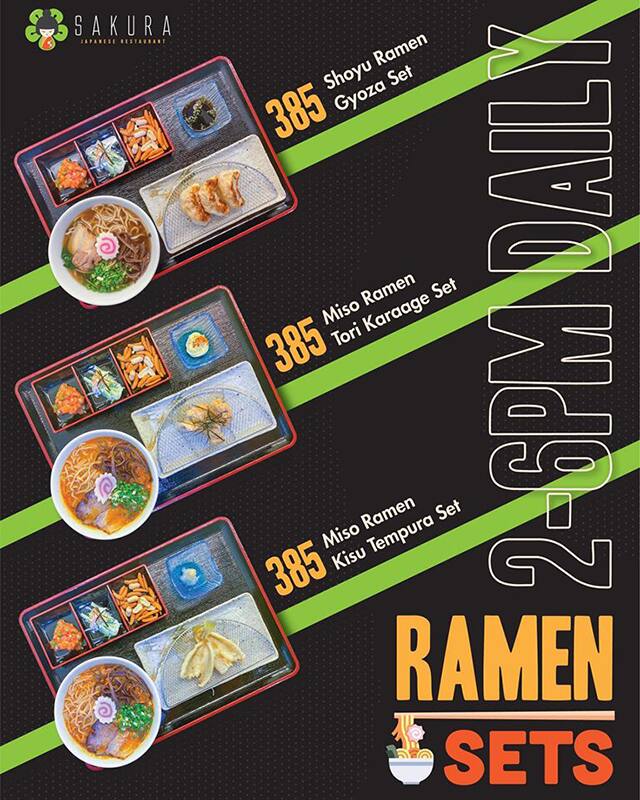 Menu at Sakura Japanese Restaurant, Makati, Makati Ave