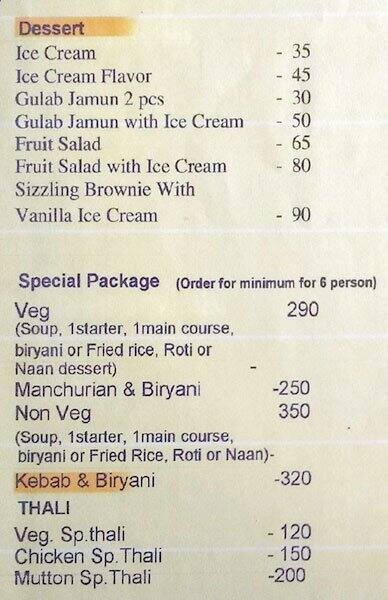 Menu at Hotel Vivanta, Pune, F2QF+CX6