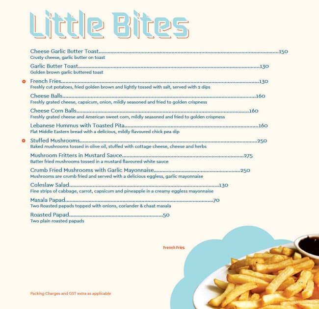 Menu of Darshan, Baner, Pune