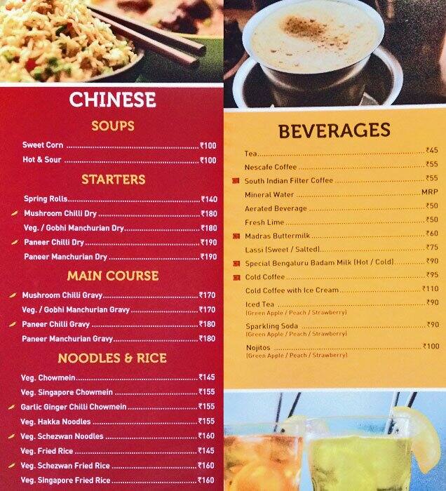 Menu at Sagar Ratna, Indore, PV6G+X4X
