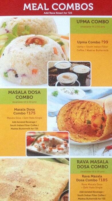 Menu at Sagar Ratna, Indore, PV6G+X4X