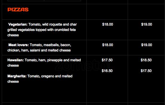 Menu at Rosebud RSL Sub-Branch restaurant, Rosebud