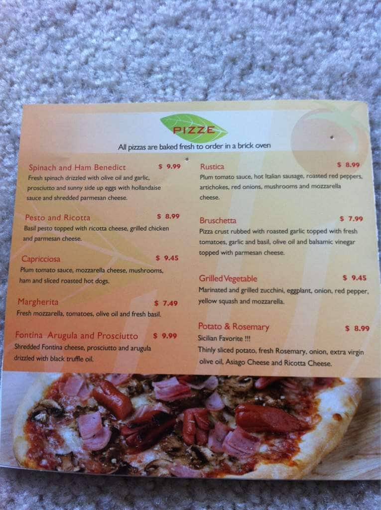 Menu at Basilico New York Deli restaurant, Fredericksburg, Cowan Blvd