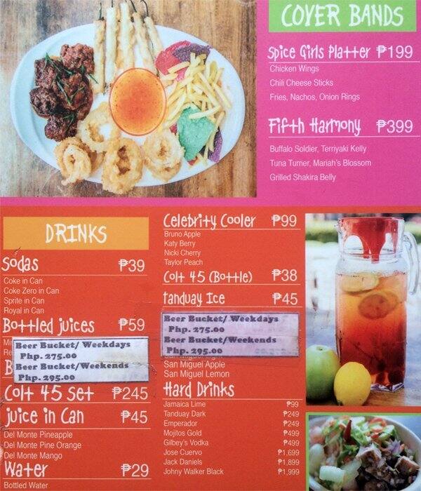 Menu at Watever KTV, Lapu-Lapu City, Pueblo Verde