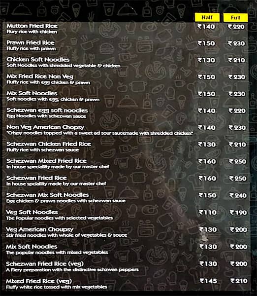 Menu at Step In Eleven To 11, Hyderabad