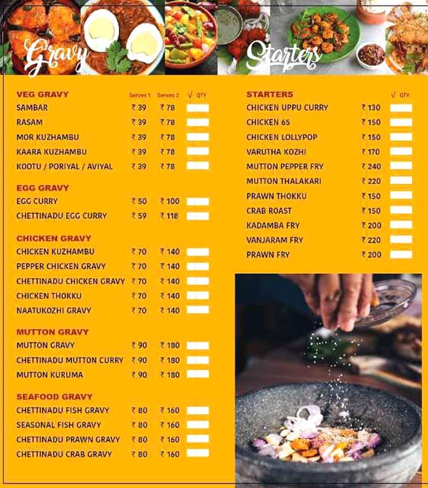 Menu of Gama Gama Gravy, Potheri, Chennai