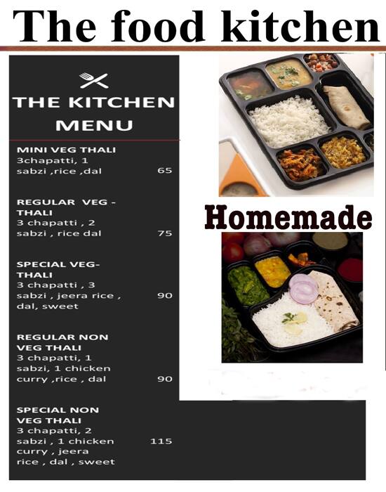 Menu of The Food Kitchen, Nariman Point, Mumbai