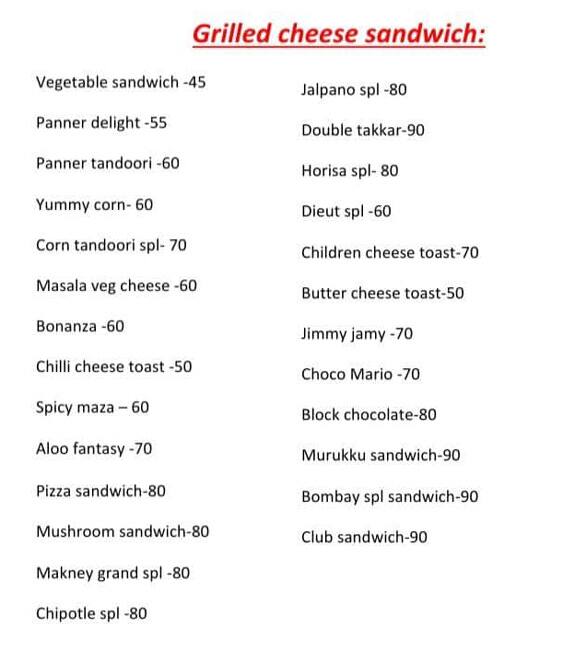 Menu at HOT SANDWICH EXPRESS, Chennai, 2f