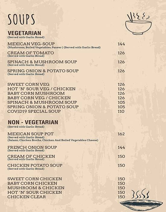 Menu of The Rendezvous, Koramangala 4th Block, Bangalore
