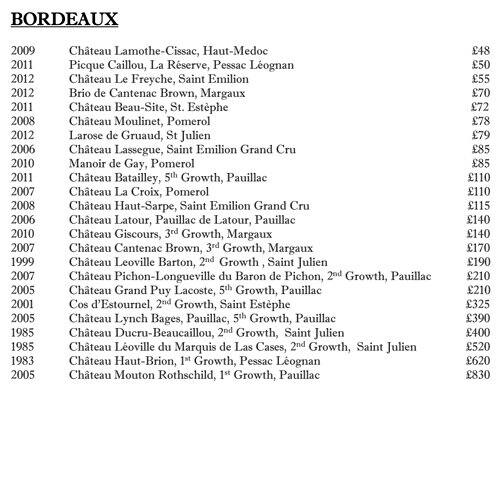 Menu at Goodman - Mayfair steakhouse, London, 24-26 Maddox St