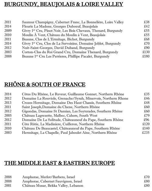 Menu at Goodman - Mayfair steakhouse, London, 24-26 Maddox St