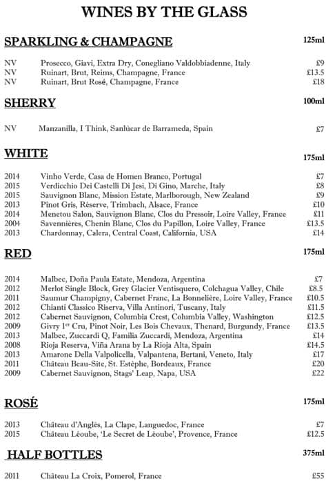 Menu at Goodman - Mayfair steakhouse, London, 24-26 Maddox St