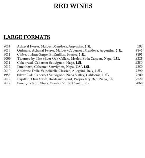 Menu at Goodman - Mayfair steakhouse, London, 24-26 Maddox St